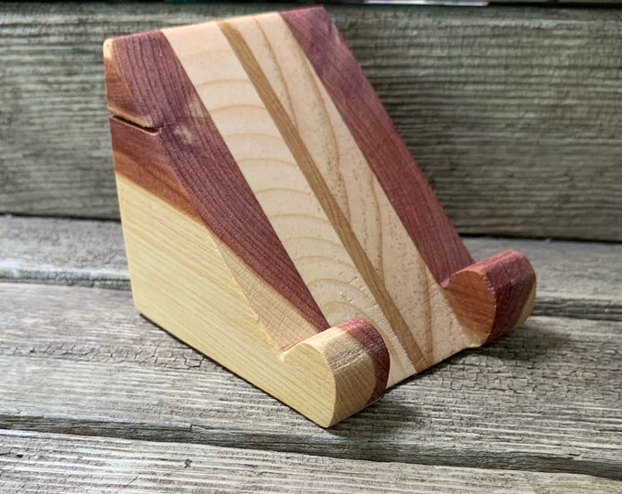 Wooden Phone Stand / Wooden Phone Holder / Wood Phone Stand / Cell ...