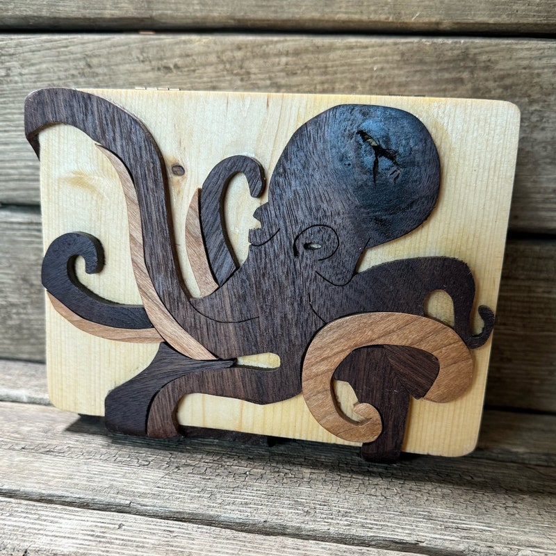 Wooden Octopus - Etsy
