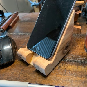 Wooden Phone Stand / Wooden Phone Holder / Wood Phone Stand / Cell ...