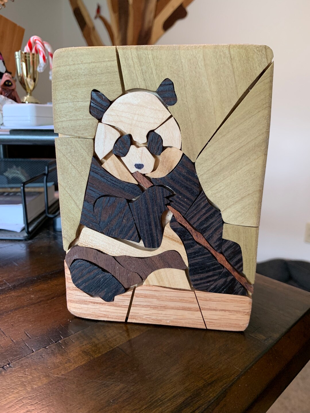 Panda Keep Sake Box / Panda Bear Decor Gift / Keepsake Box / Wooden ...