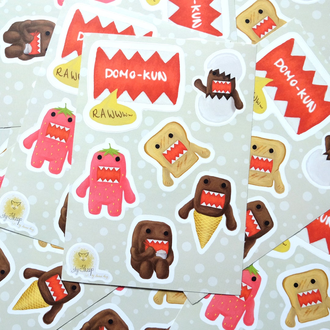 Domo-kun Sticker Sheet Rawww - Etsy