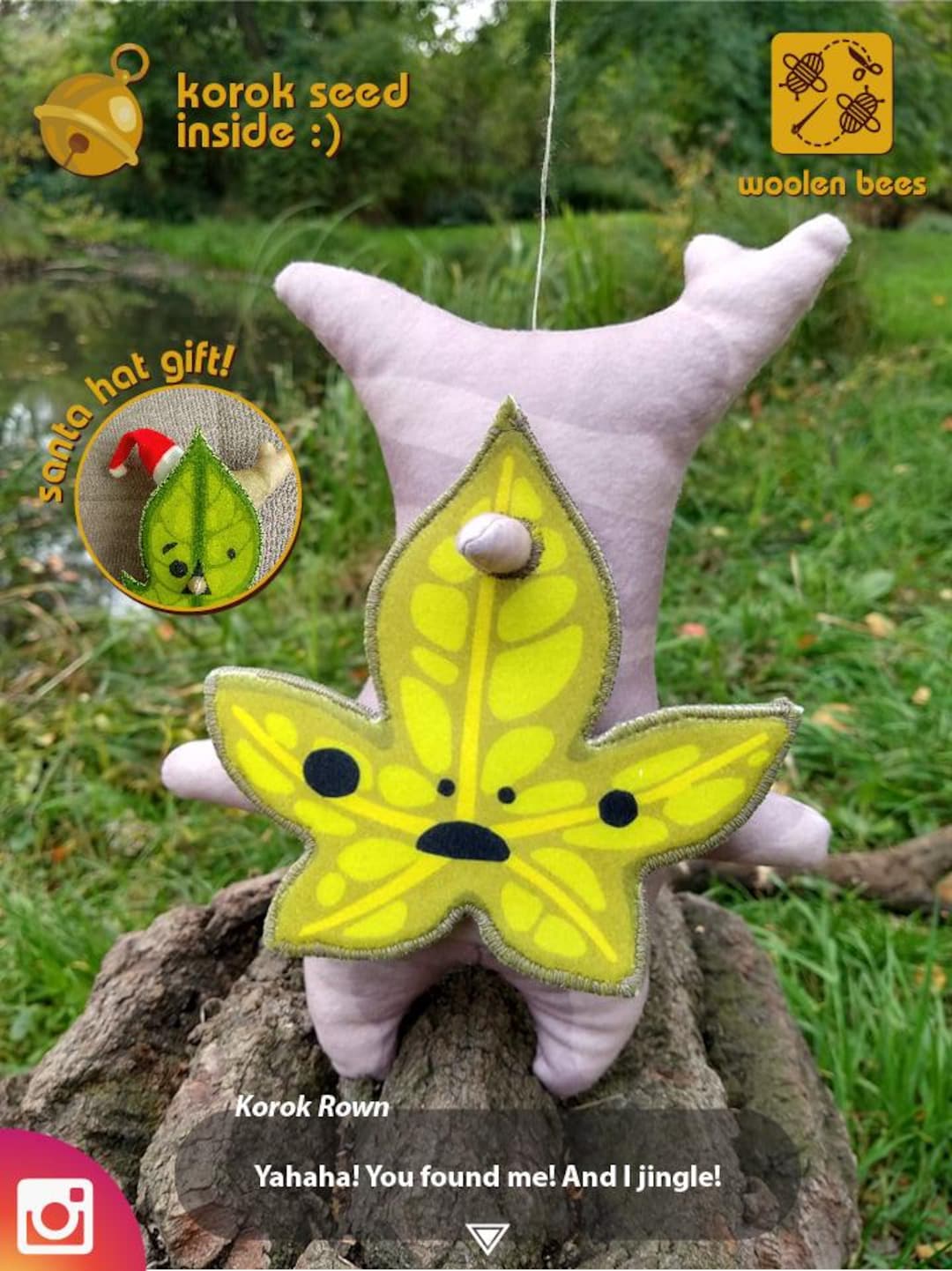 Korok Pluszowy - Rown - Zainspirowany Legendą Zeldy - Etsy UK
