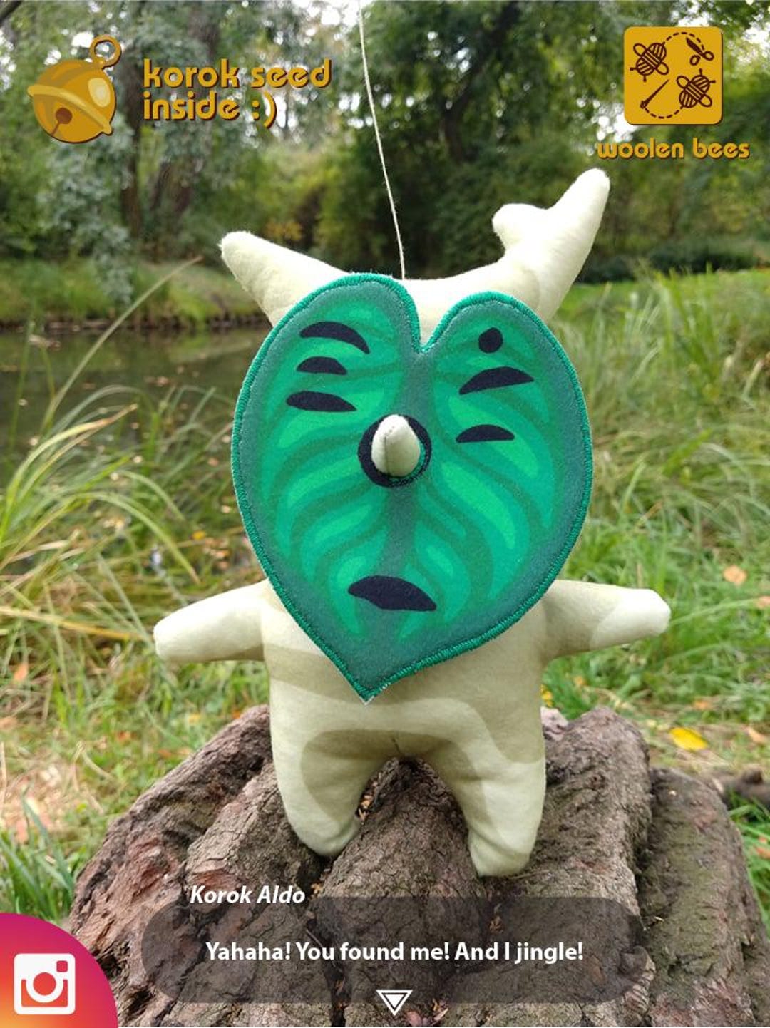 Korok Pluszowy - Aldo - Zainspirowany Legendą Zeldy Serii - Etsy