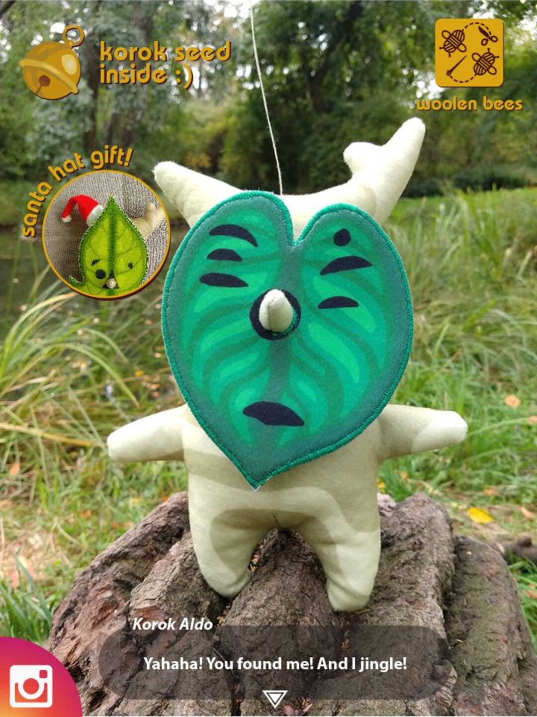 Korok Pluszowy - Aldo - Zainspirowany Legendą Zeldy Serii - Etsy