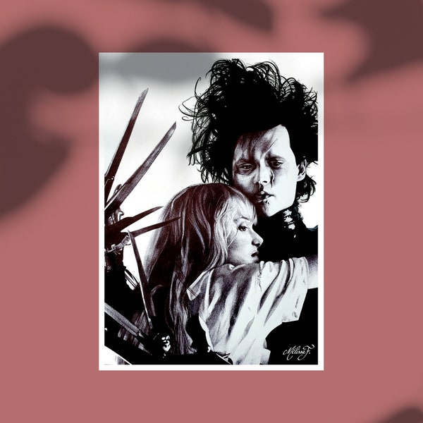 Edward Scissorhands and Kim Illustration - Etsy
