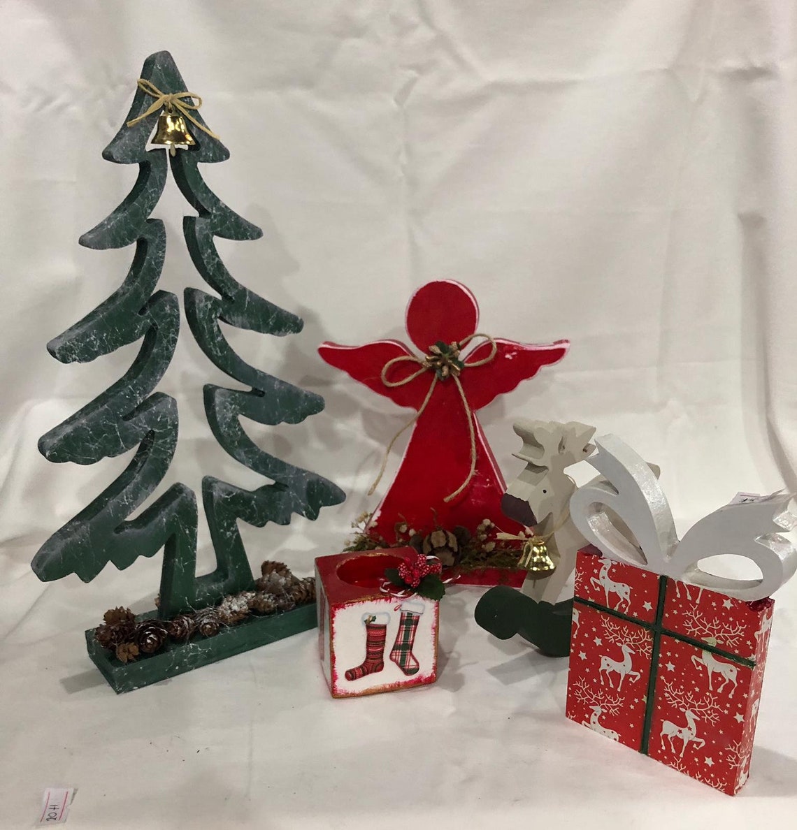 Christmas tree MDF Wooden Christmas tree with a golden | Etsy