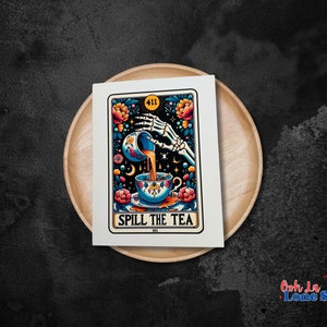 Tarot Card Greeting Card| Funny Tarot Card| Spill the Tea | Witchy Card ...