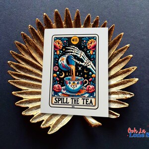 Tarot Card Greeting Card| Funny Tarot Card| Spill the Tea | Witchy Card ...