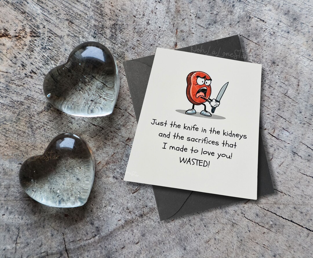 Sister Wives Card: Knife in the Kidneys, Dark Humor Anniversary Card - Etsy