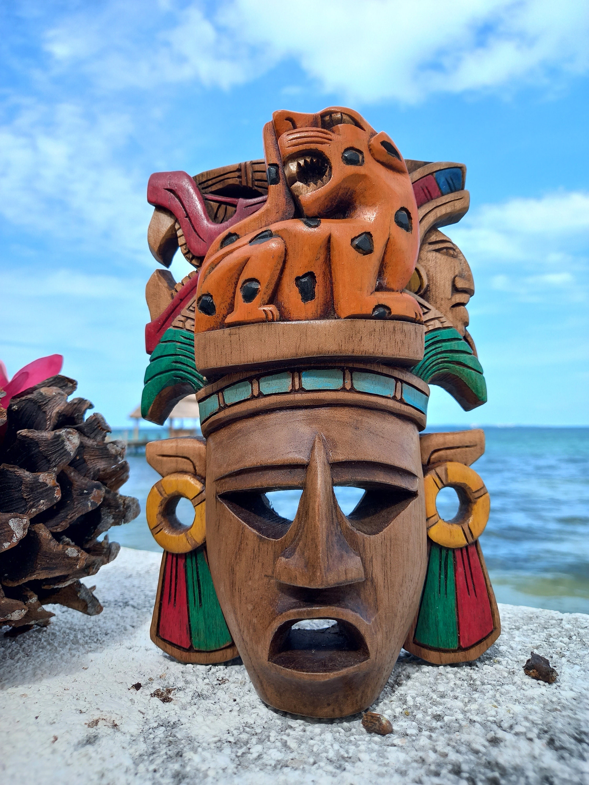 Artesania Mexicana, Aztec Wall Art, Shamanic Mask 8 - Etsy