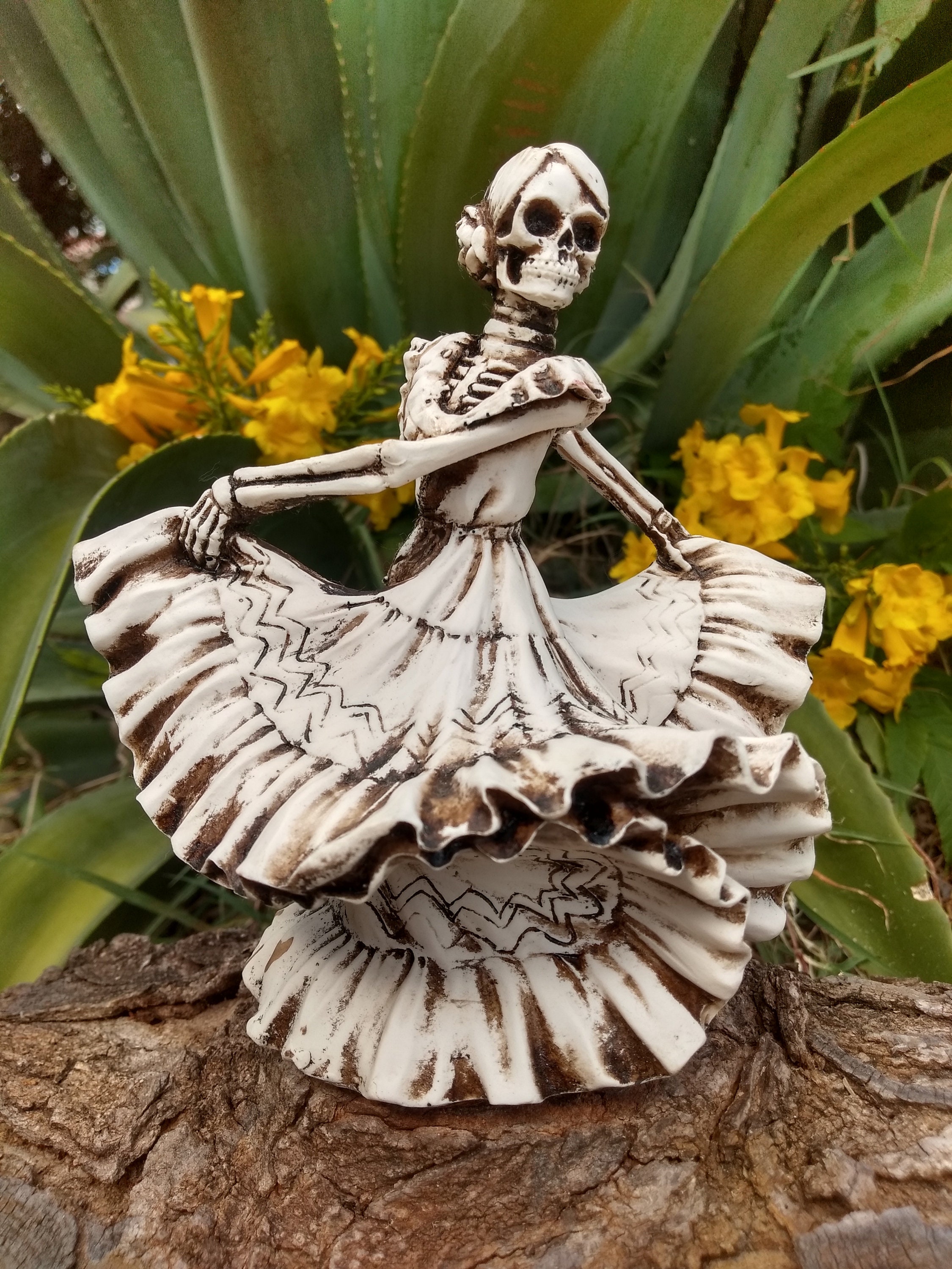 Mexican Catrina Santa Muerte Statue Day Of Dead Skeleton | Etsy
