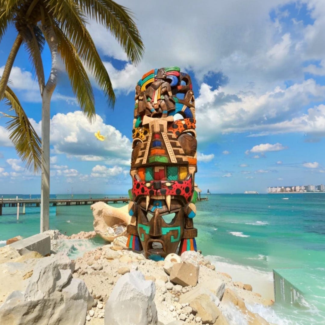 Handcrafted Wooden Wall Mask Amor Eterno – Mexican Folk Art, Romantic ...