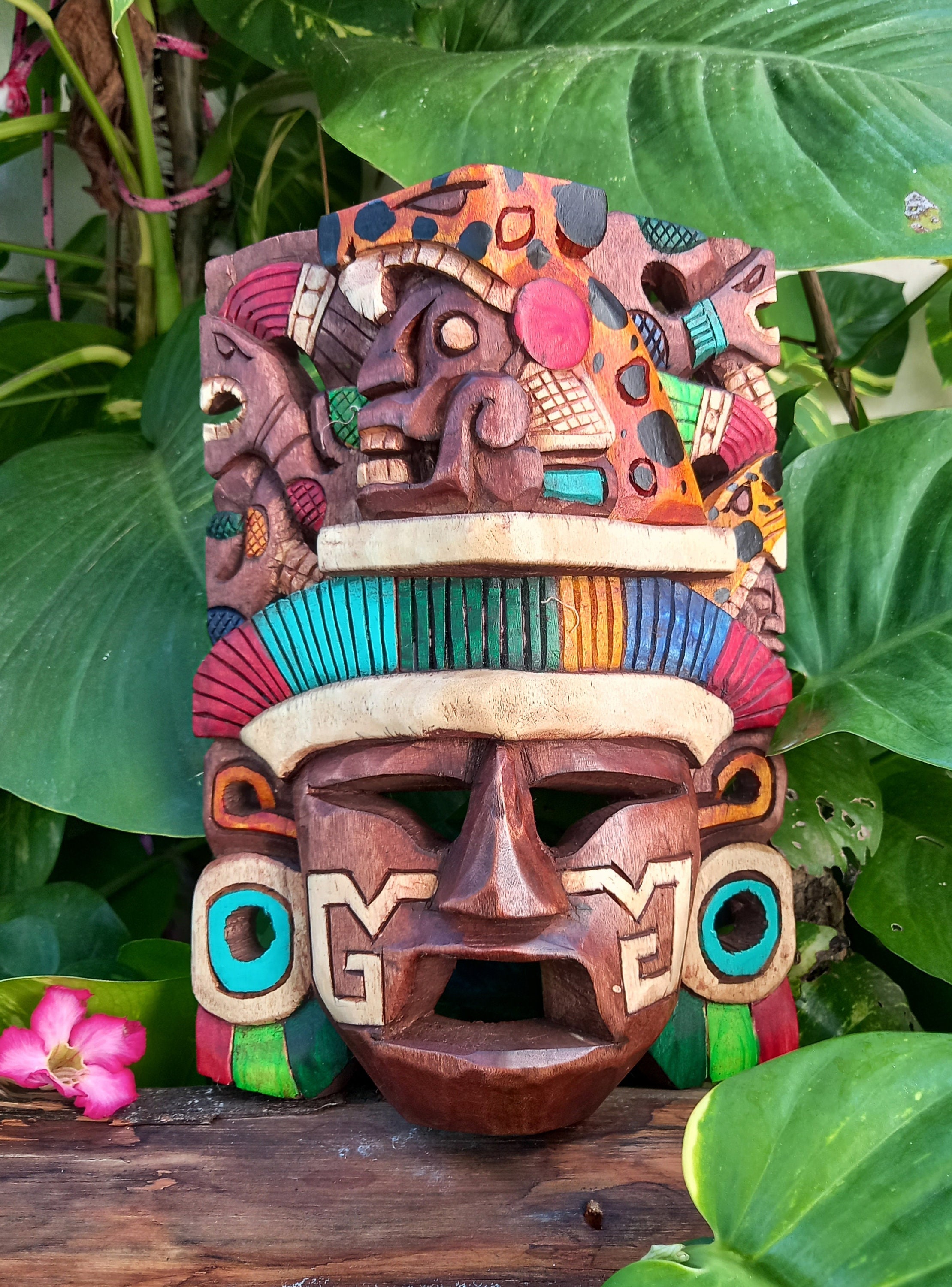 Mexican Decorations Carved Wood Wall Art Decorative Mask - Etsy