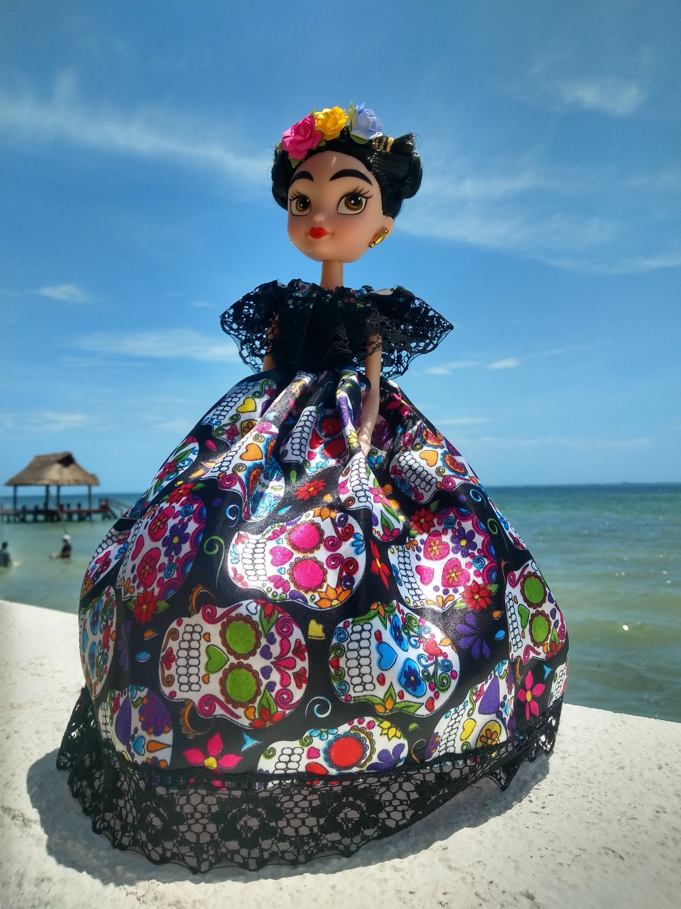 La Catrina Doll Icon of Day of the Dead Art 12-inch - Etsy