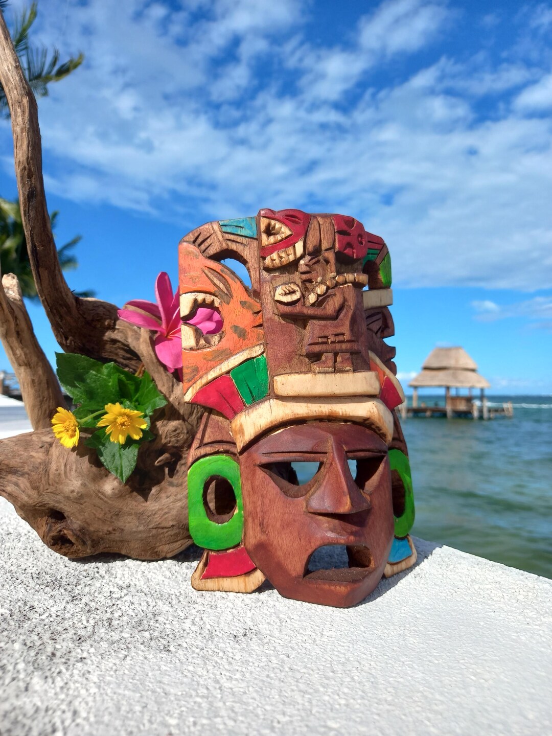 Ancient Goddess 'ixchel' Mayan Mask, Mesoamerican Wall Decor 8-inch - Etsy