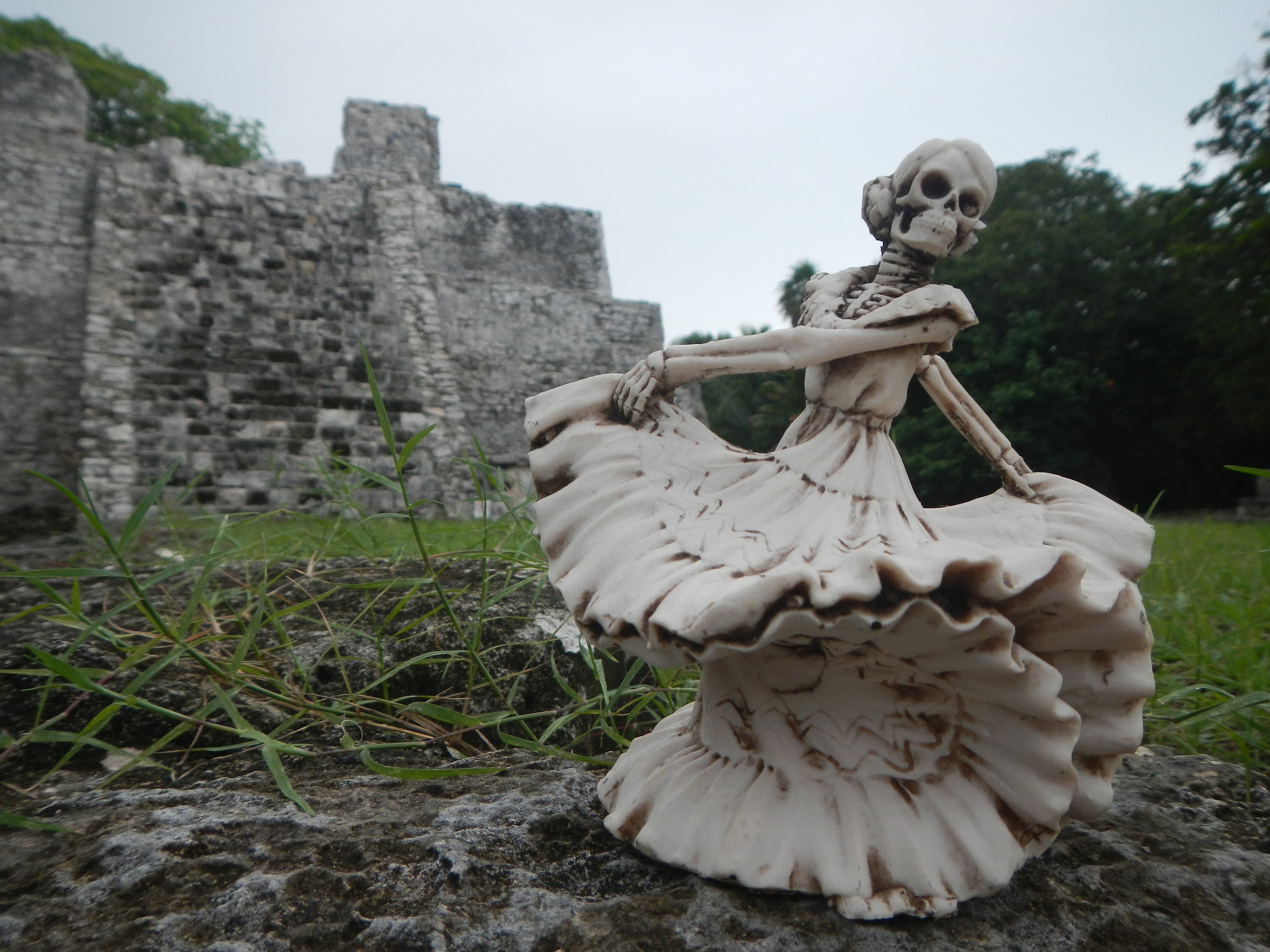 Mexican Catrina Santa Muerte Statue Day Of Dead Skeleton | Etsy