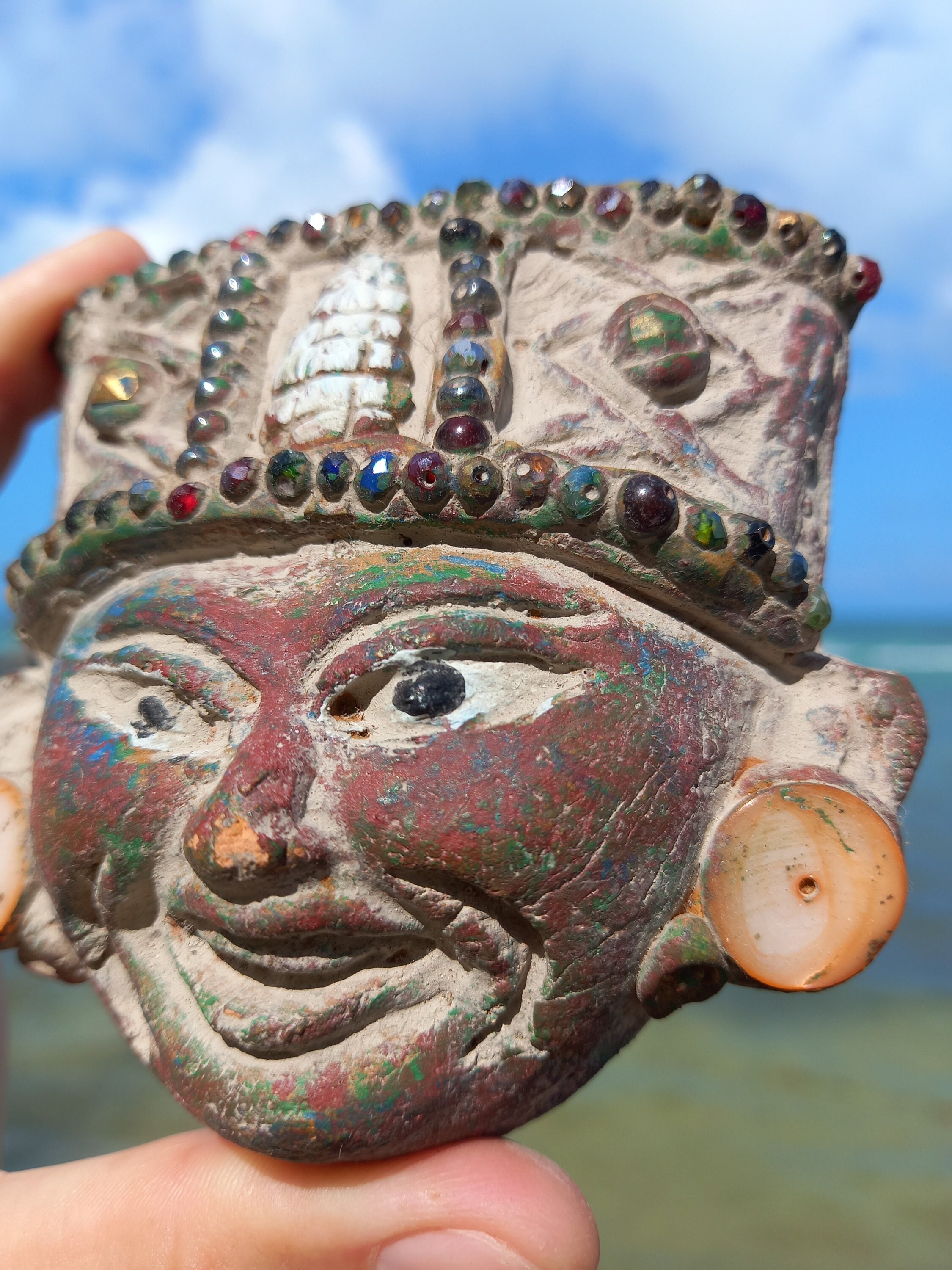 Mayan Ceramic Mask Unique Folk Art for Home and Garden Decor - Etsy