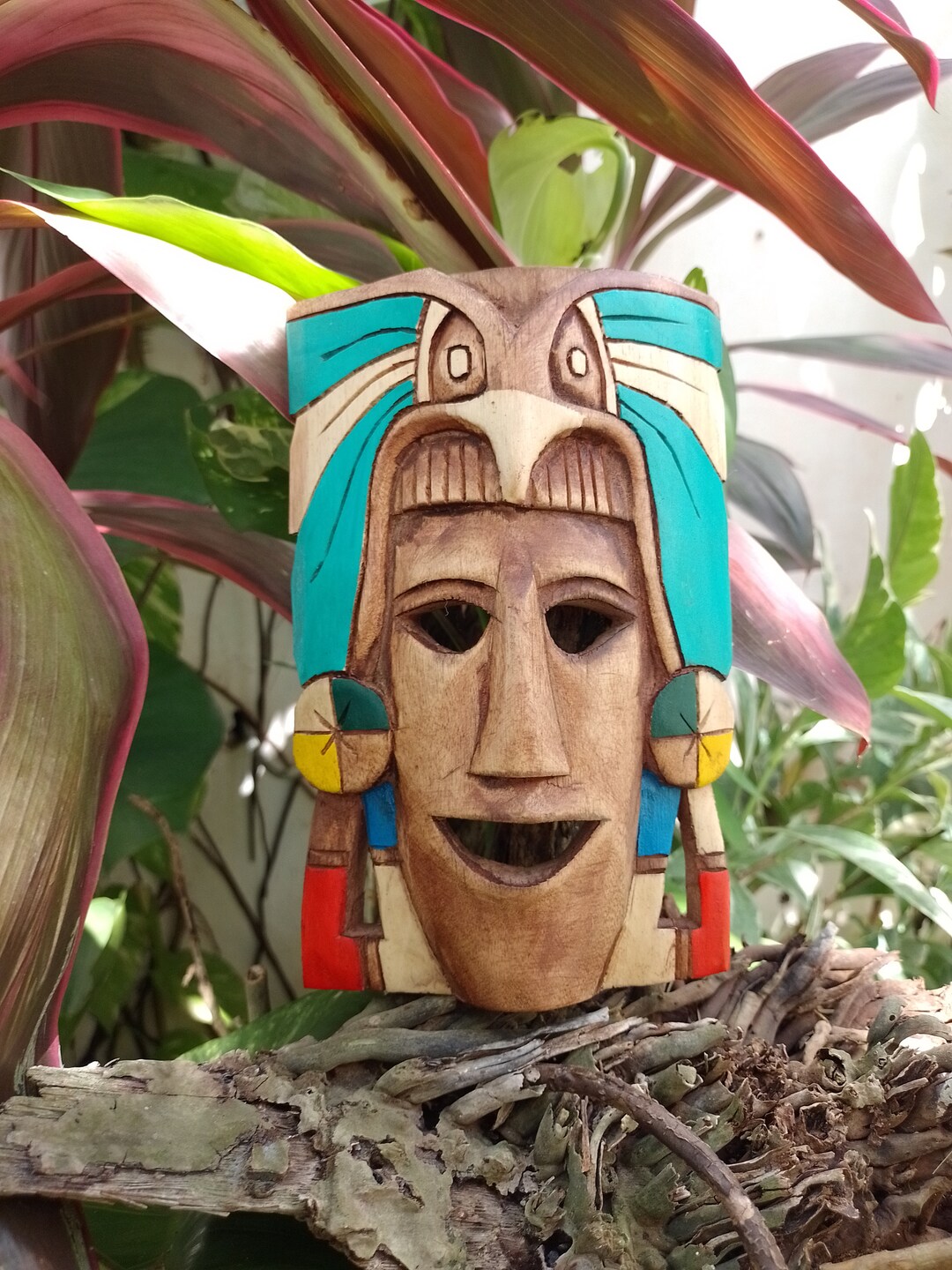 Aztec Art Mexican Mask for Guest Room Decor 8 - Etsy