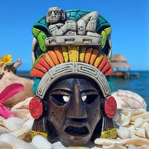 Mayan Clay Mask: Chaac Mool Rain God 5 Unique Patio, Living Room ...