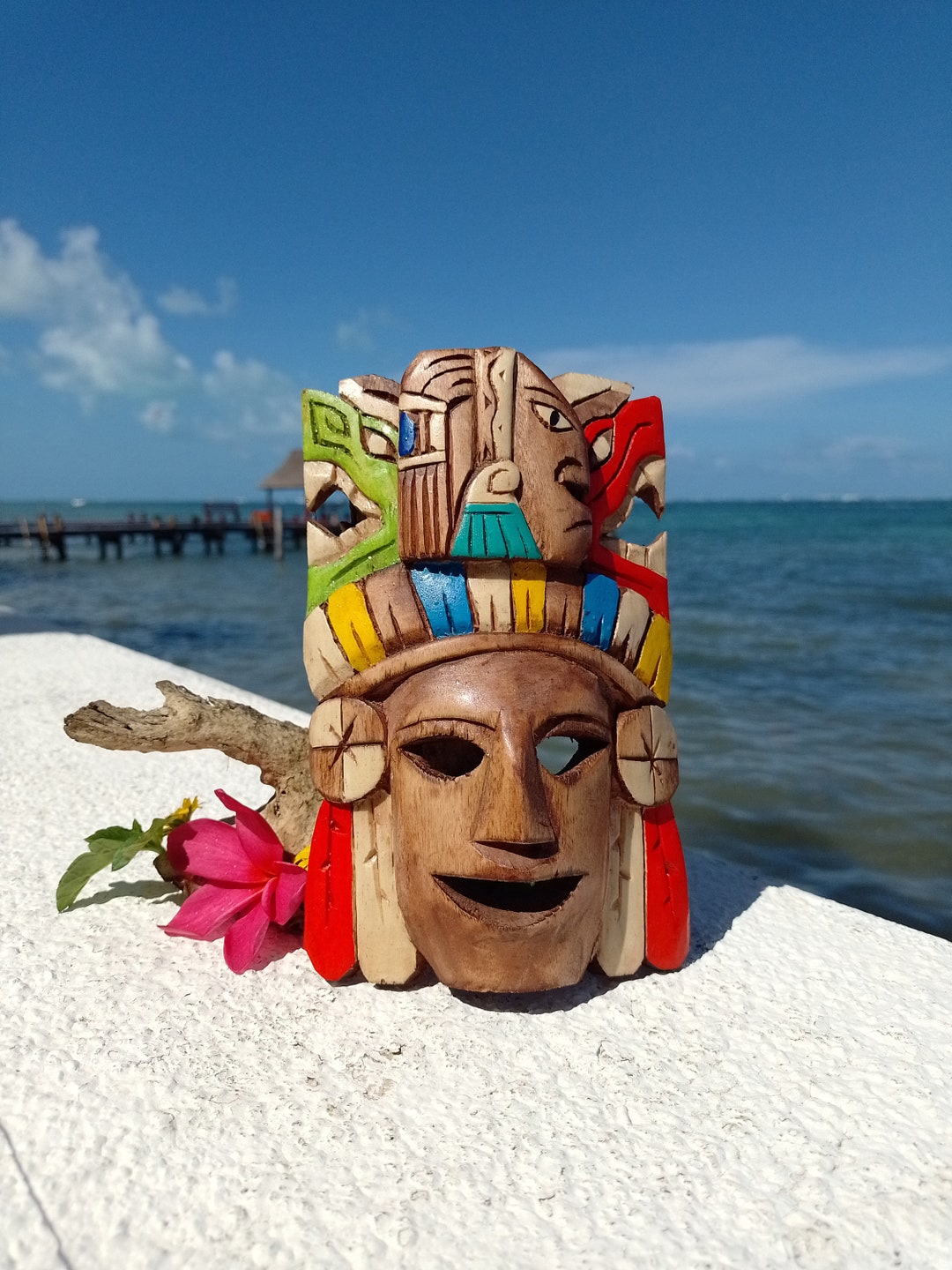Aztec God Decorative Wall Mask for Home Decor 8 - Etsy