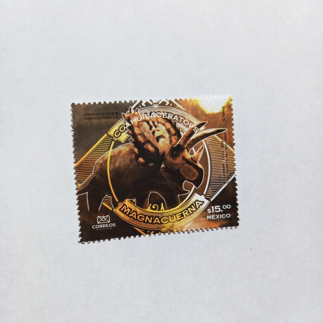 Fossil Animals Post Stamp - Prehistoric Dinosaur Paleontology Stamp ...