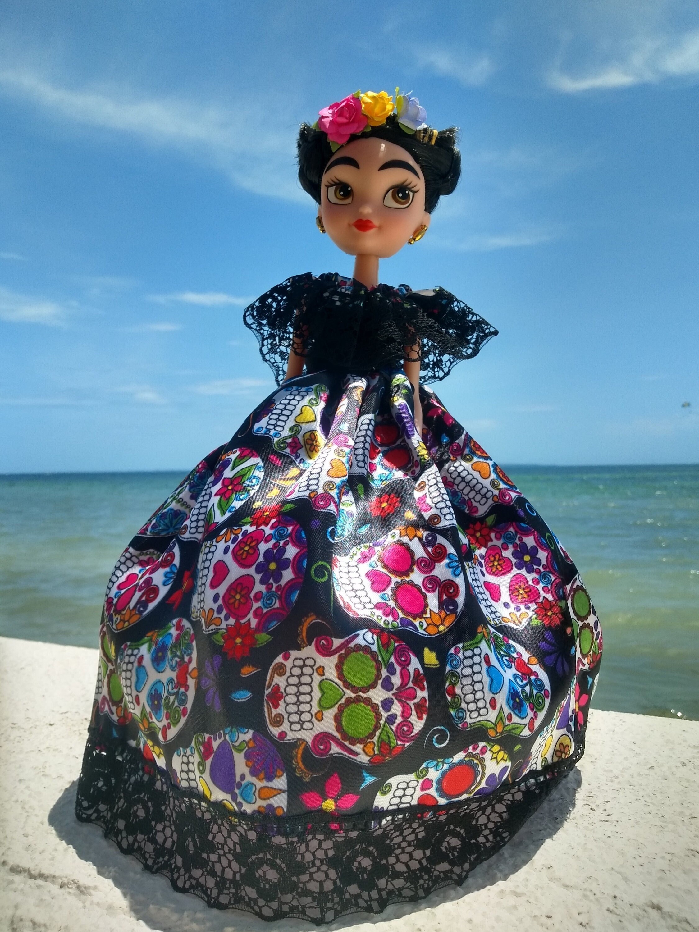 La Catrina Doll Icon of Day of the Dead Art 12-inch - Etsy