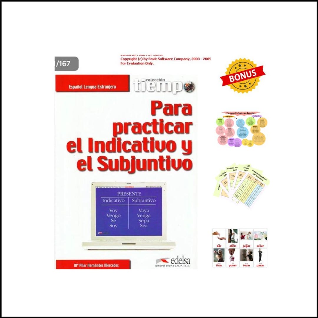 Spanish Grammar & Verb Tenses Workbook – Learn Subjunctive Vs ...
