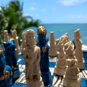 Mayan Chess Set Handmade 'mayan Calendar' Mexican Folk Art 12-inch ...