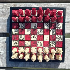 Unique Handmade Chess Set - Tribal Caribbean Art 9.5" - Etsy