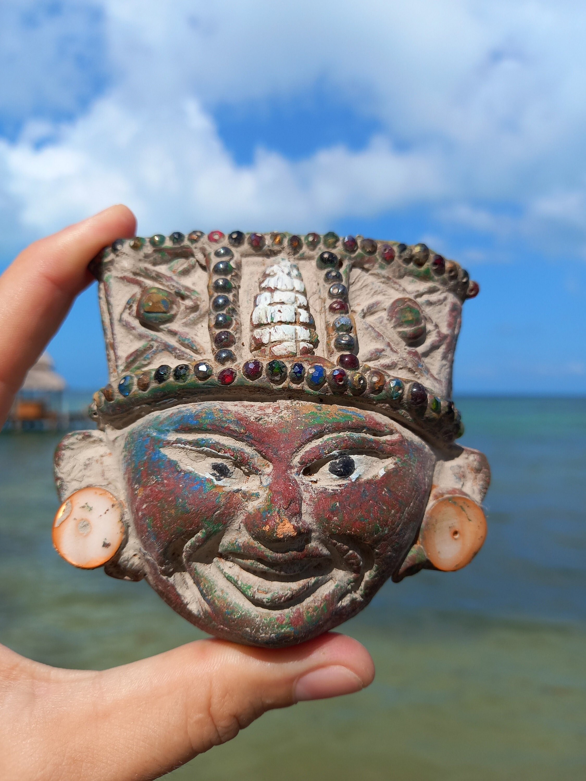 Mayan Ceramic Mask Unique Folk Art for Home and Garden Decor - Etsy