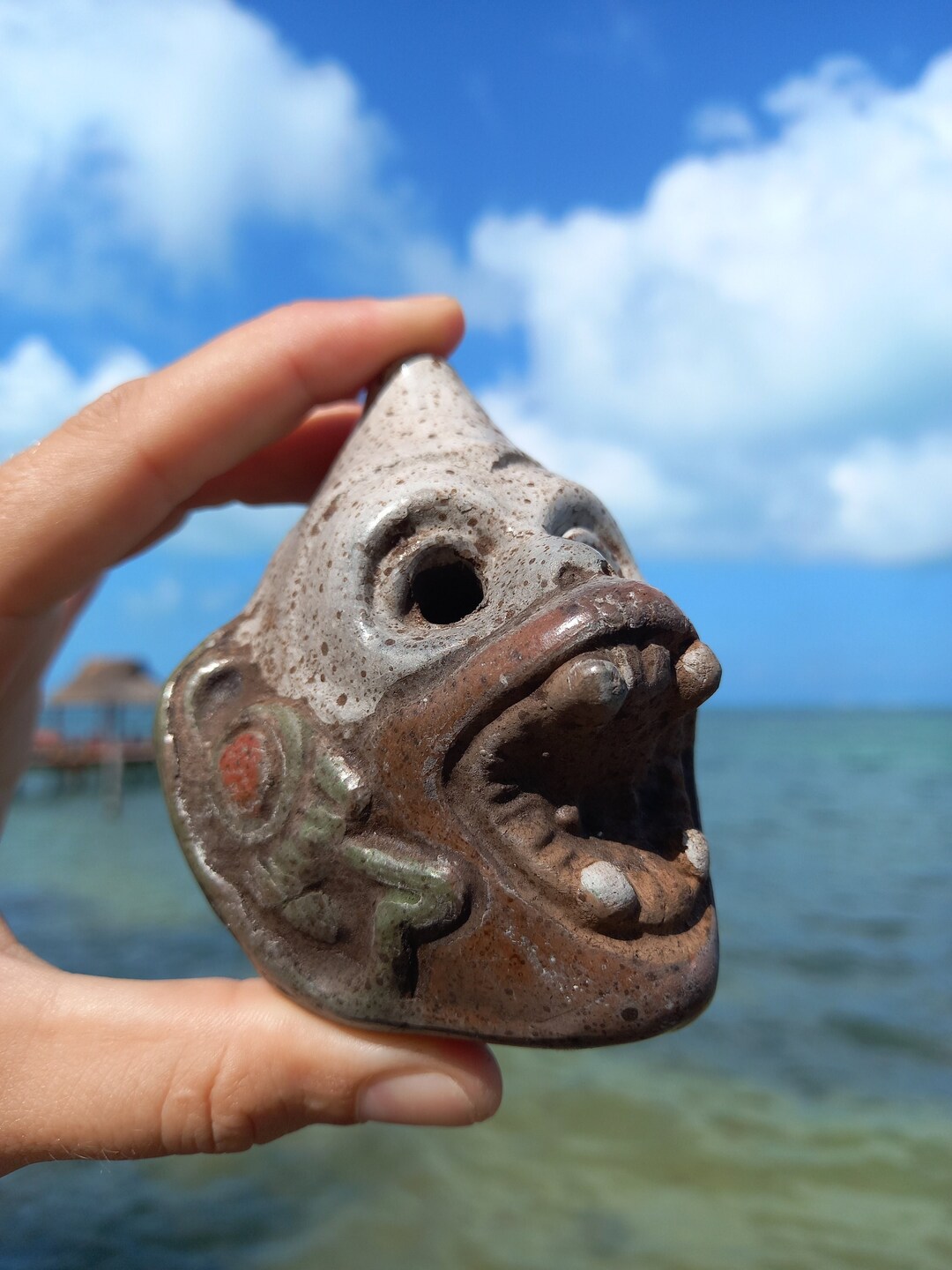 Ceramic Whistle mexican Monkey Echoes of Ancient Legends - Etsy