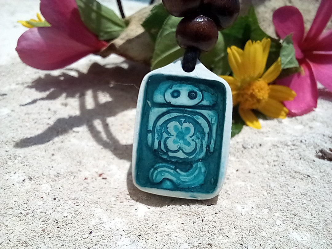 Yaxkin Mayan Zodiac Pendant 9 to 28 December month 7 Haab Calendar ...