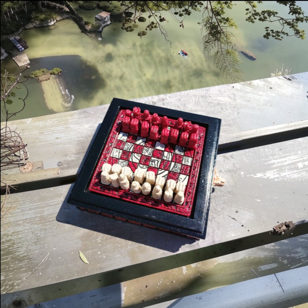 Mayan Chess Set Handmade – Mexican Folk Art of Mesoamerica 12" - Etsy