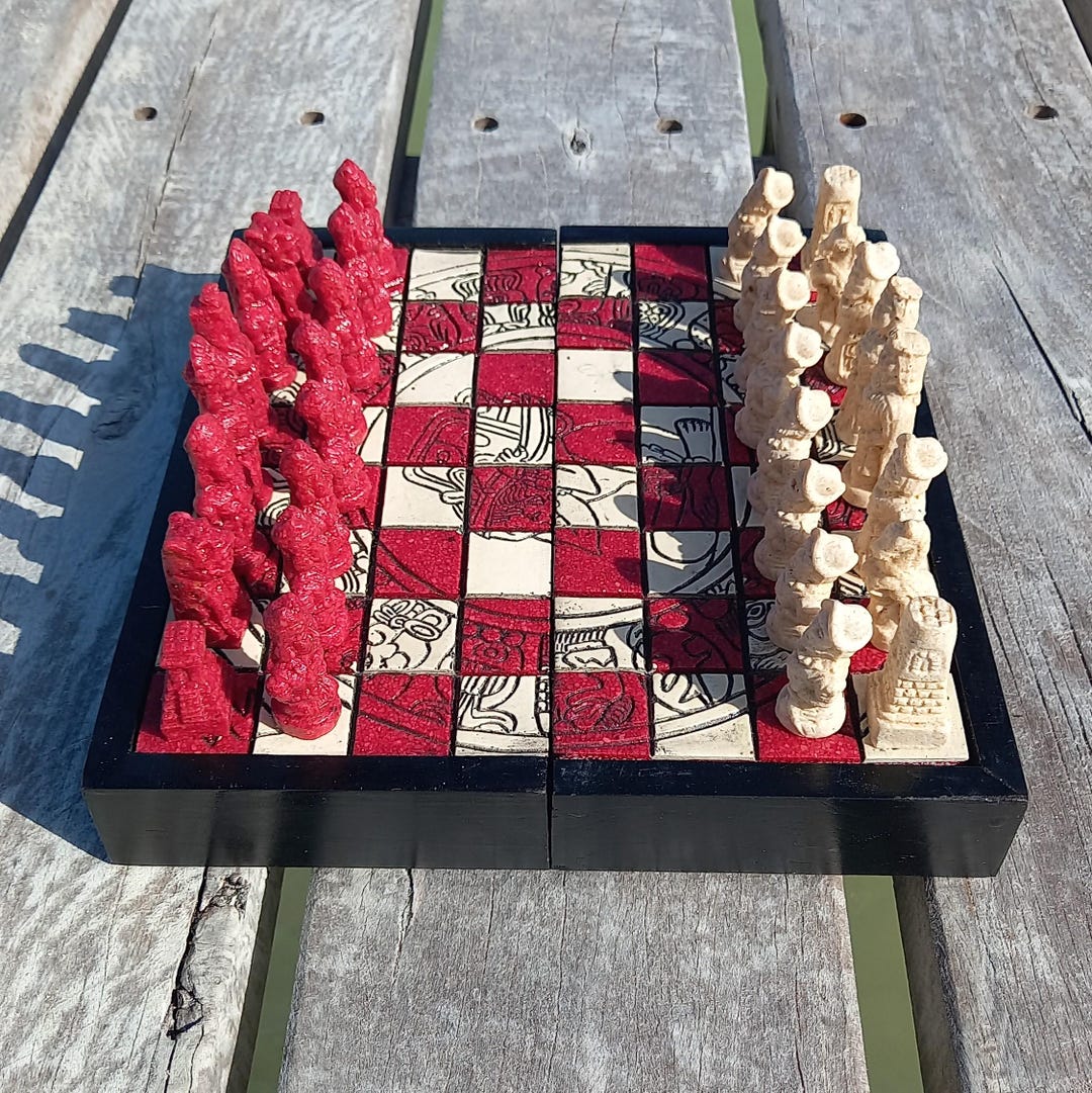 Unique Handmade Chess Set - Tribal Caribbean Art 9.5" - Etsy
