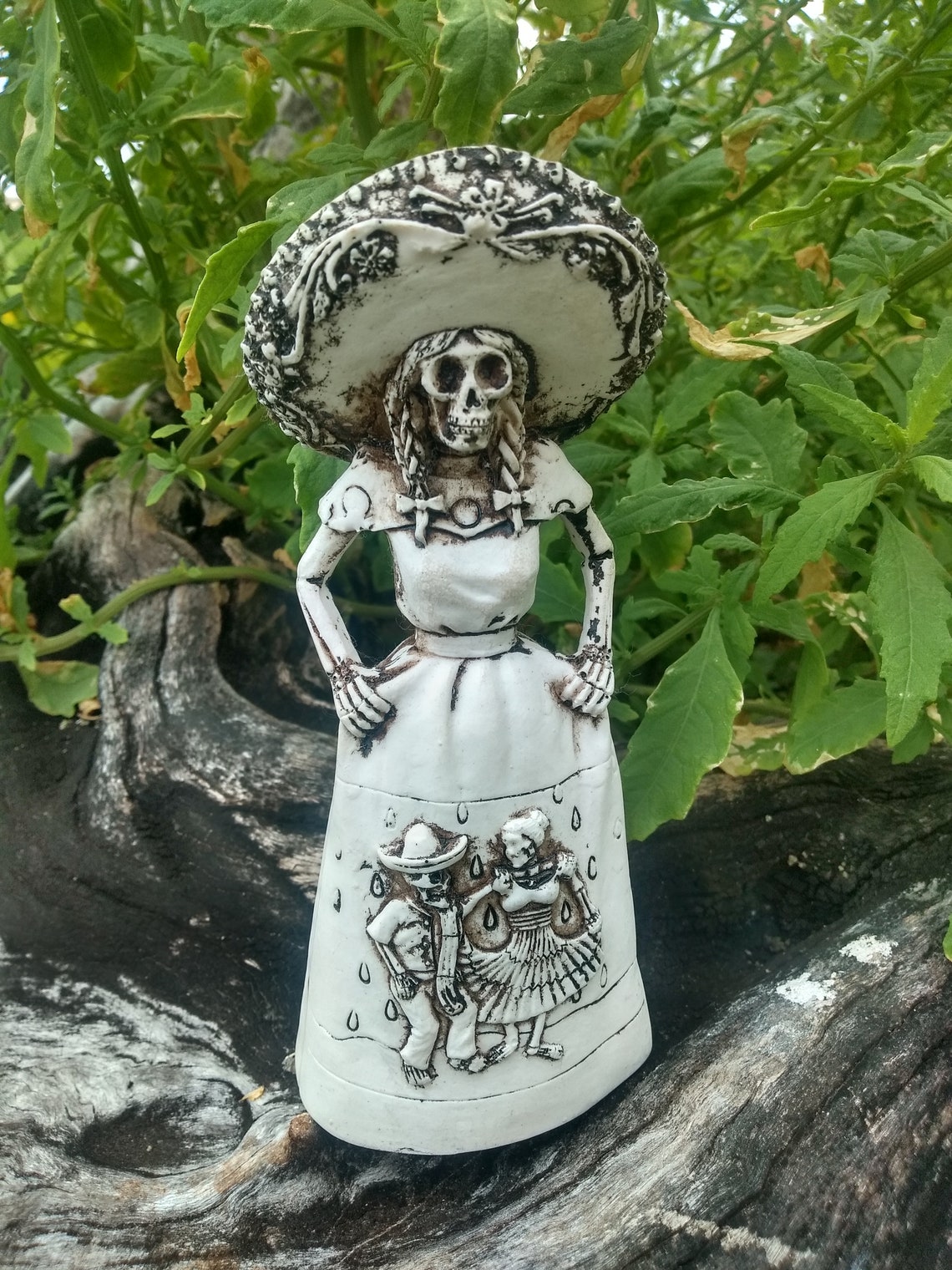 La Catrina Figurine Santa Muerte Statue Art Dia De Los Muertos - Etsy ...