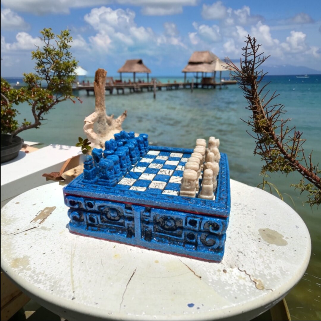 Aztec Chess Set Handmade 6x6-inch Mayan Art, Perfect for Chess Lovers ...