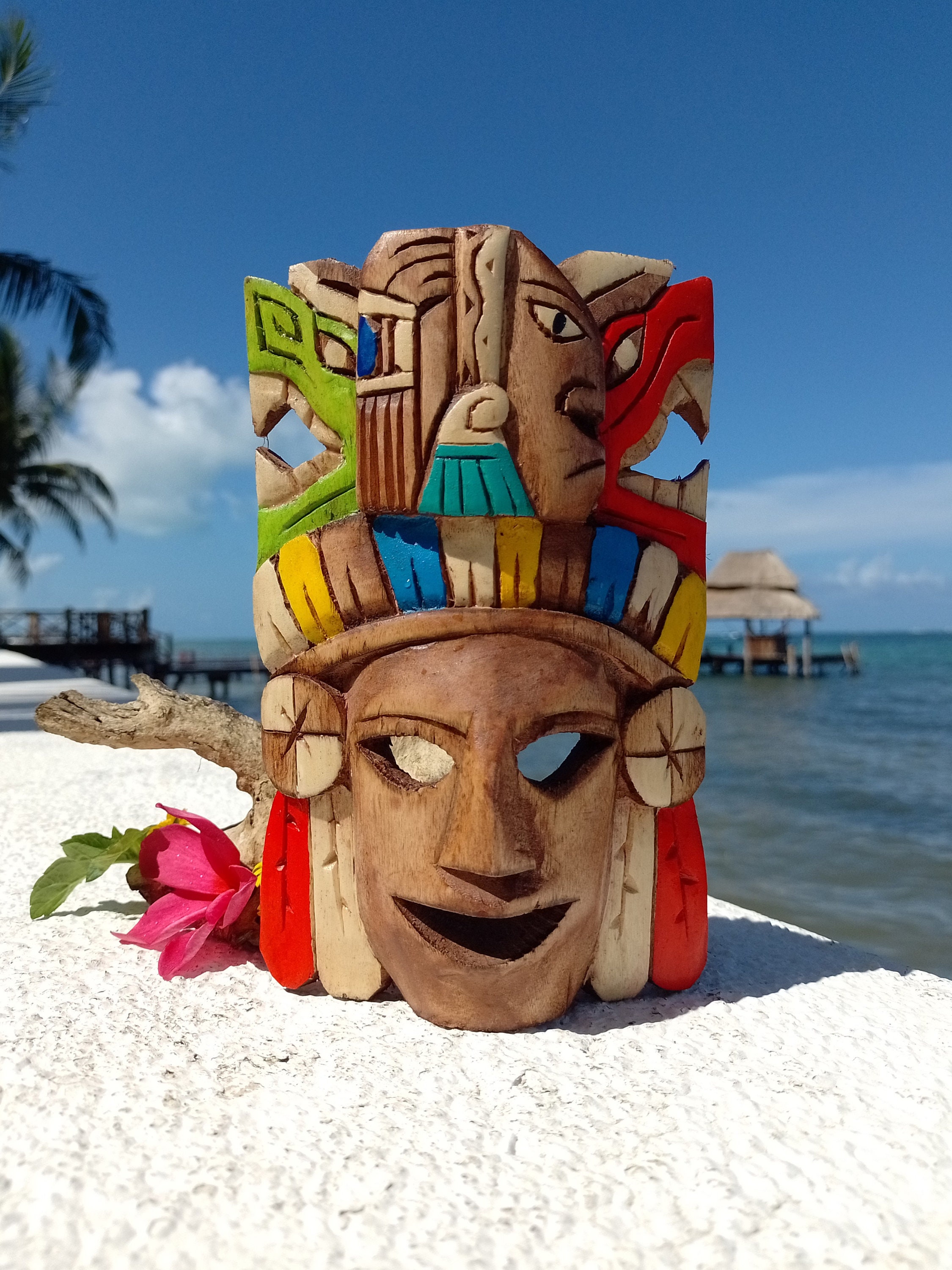 Aztec God Decorative Wall Mask for Home Decor 8 - Etsy