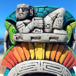 Mayan Clay Mask: Chaac Mool Rain God 5 Unique Patio, Living Room ...