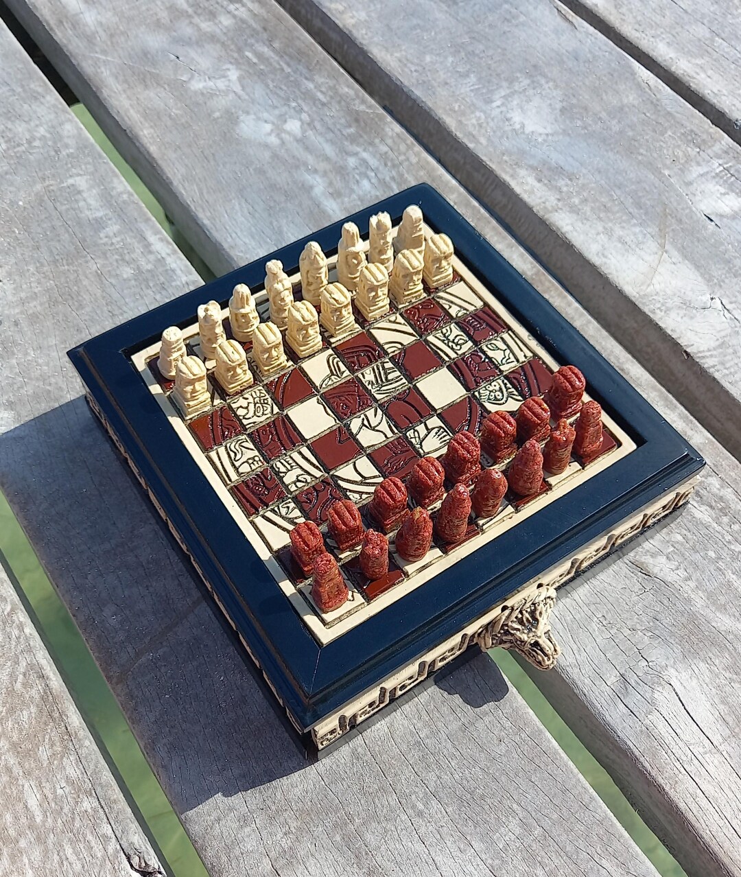 Handmade Aztec Chess Set Mayan Calendar 7.5 - Etsy
