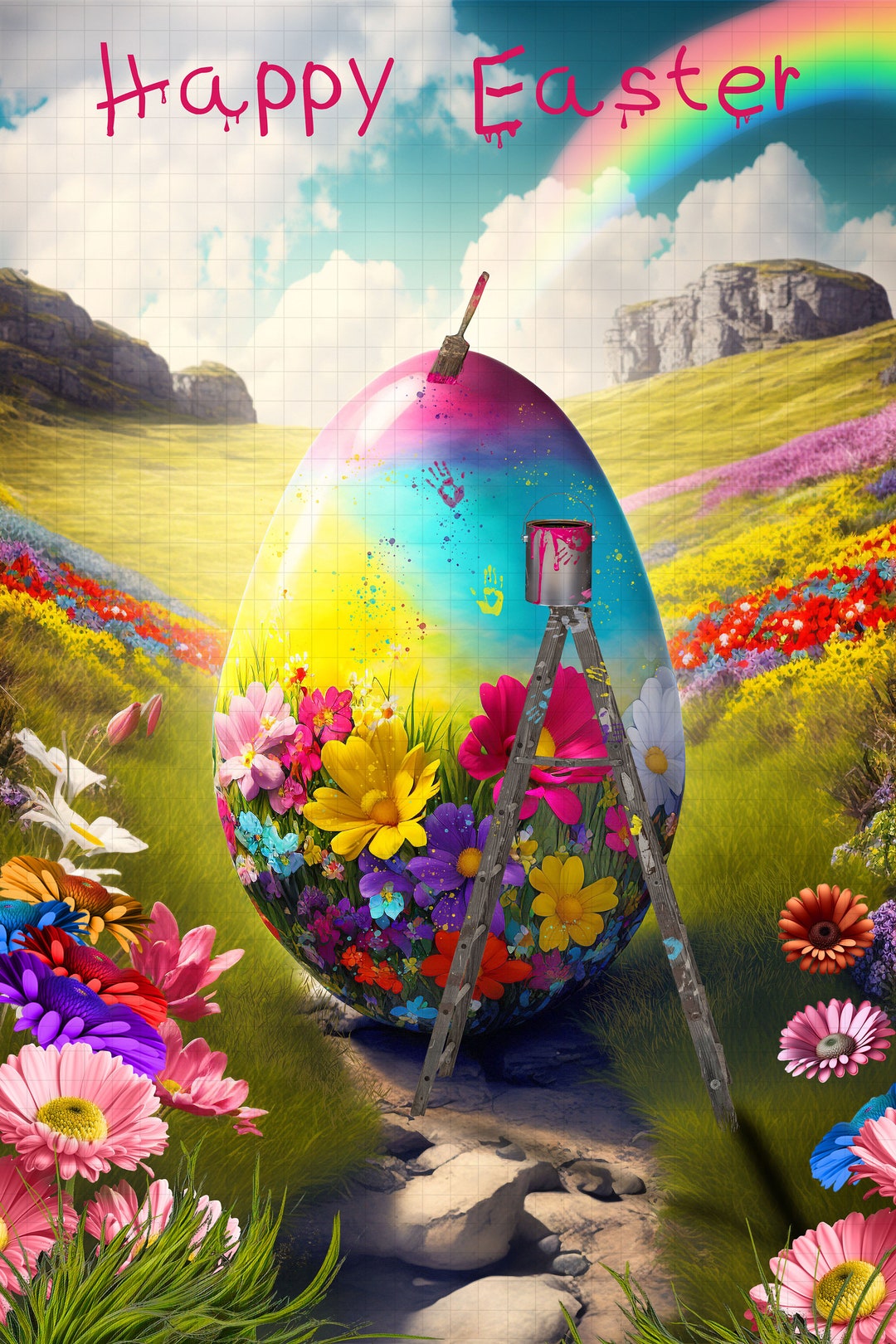 Painting an Easter Egg Digital Backdrop for Composite Photography ...