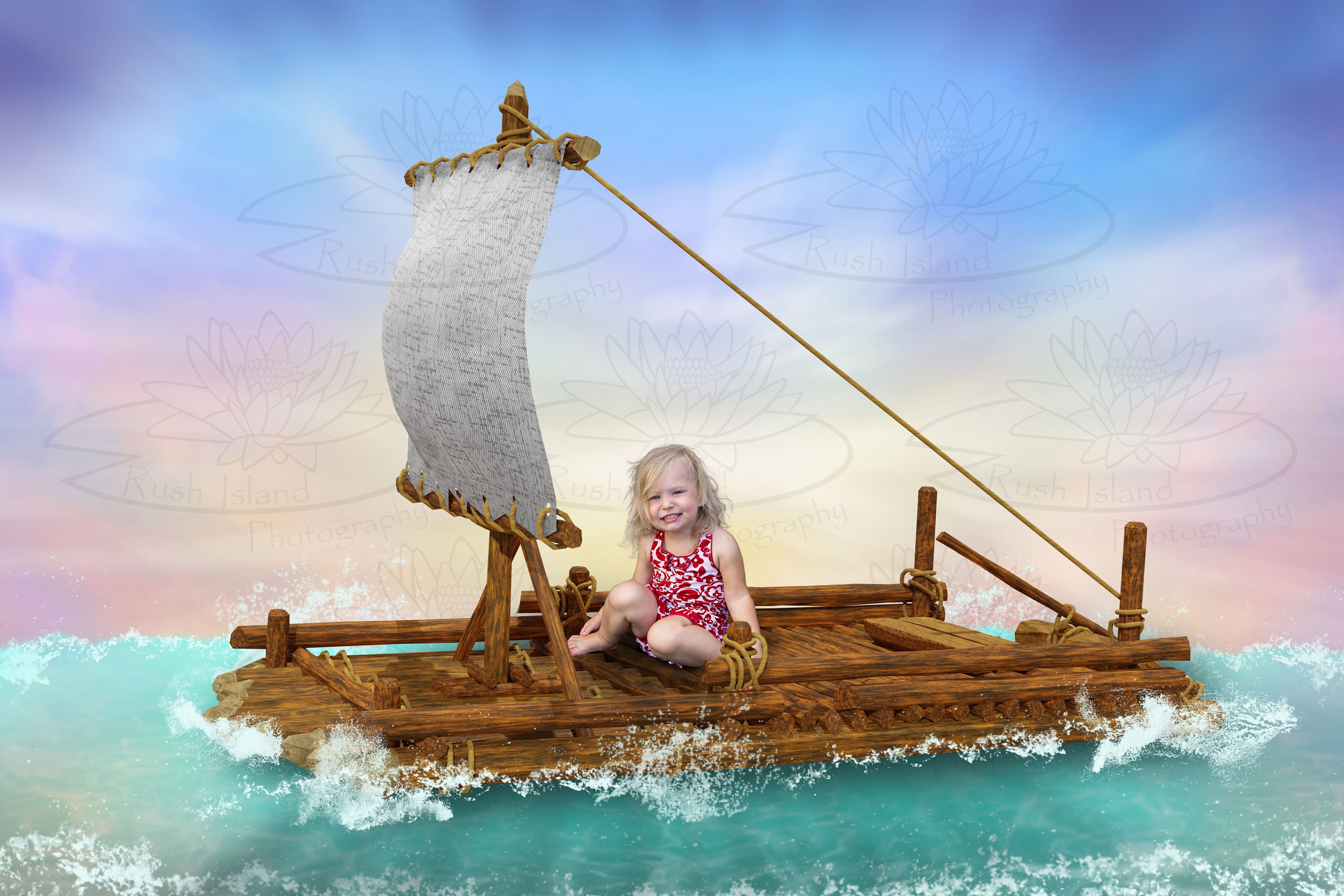 Moana Boat Inspired Digital Backdrop for Composite | Etsy
