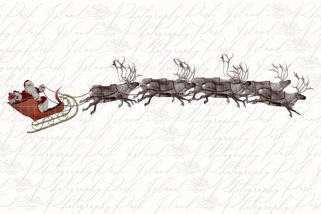 Realistic Santas Sleigh PNG, Santas Sleigh Overlay, Santas Sleigh for ...