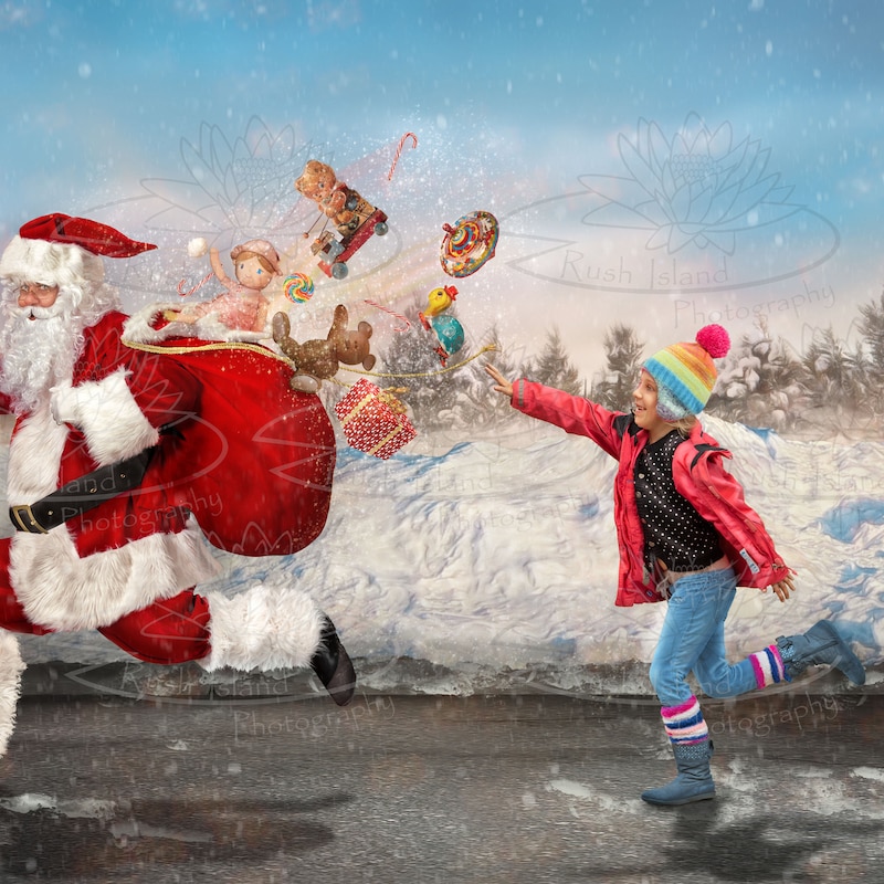 Santa Backdrop - Etsy