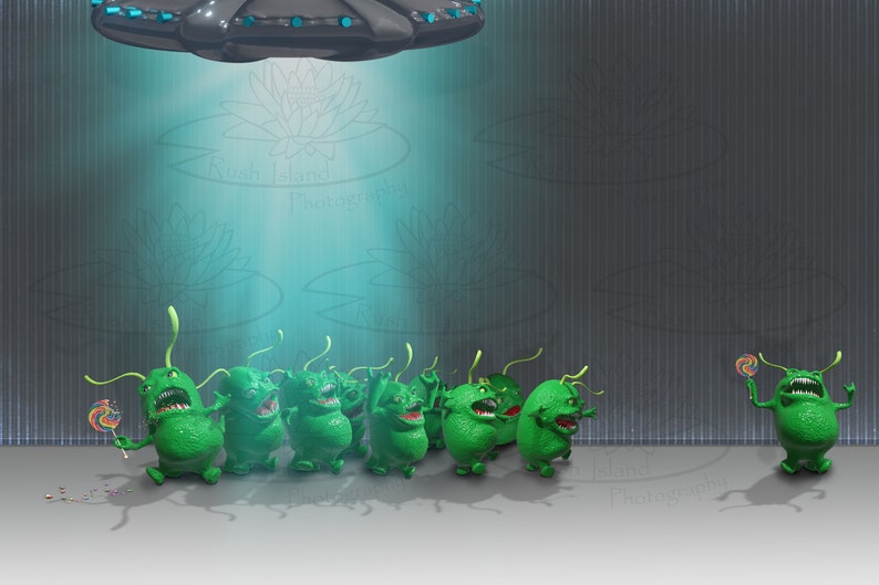 Alien Followers Digital Backdrop for Composit Photography UFO | Etsy