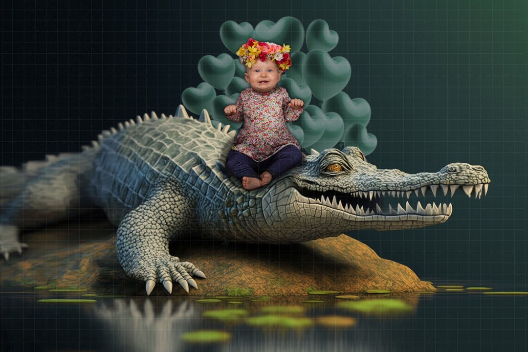 Friendly Croc Digital Backdrop for Composite Photography - Etsy