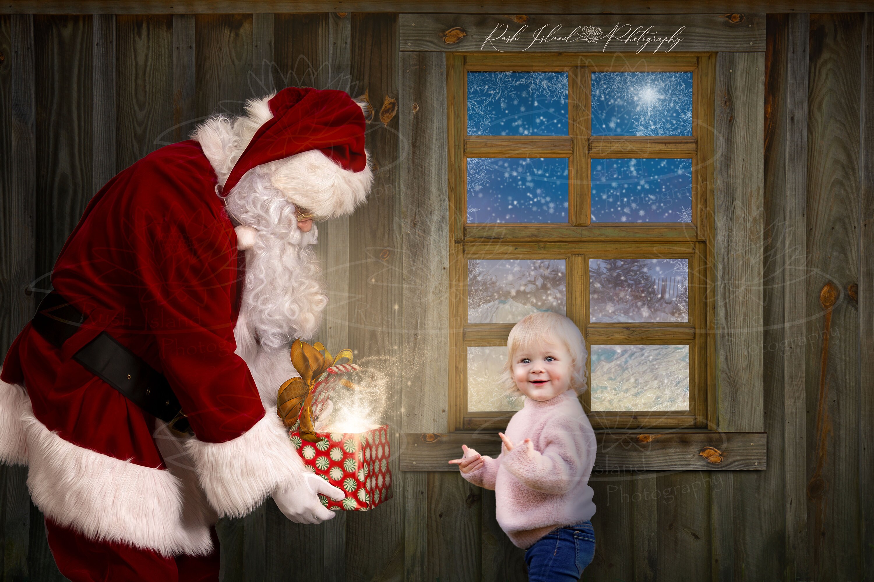 Santas Magical Gift Digital Backdrop for Composite - Etsy