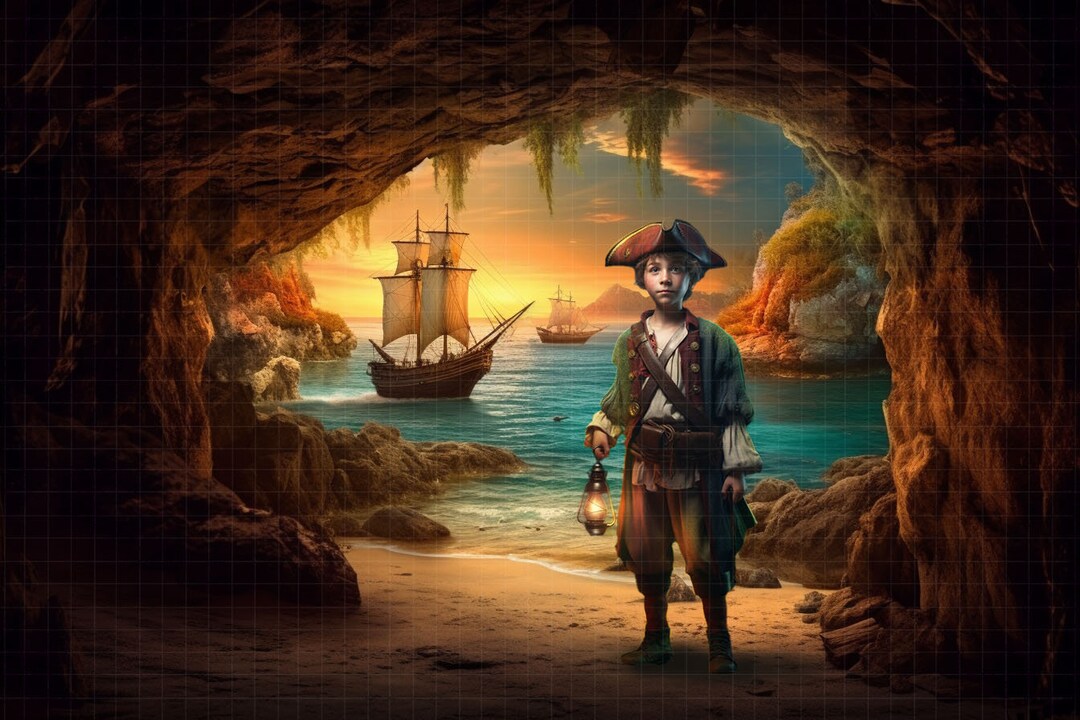 Pirate Sunset Digital Backdrop for Composite Photography - Etsy