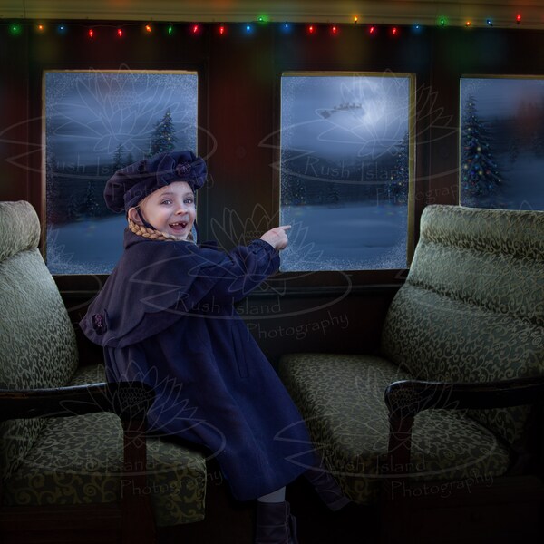 Polar Express Train Digital Backdrop - Etsy