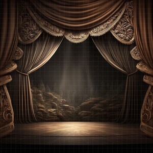 6 Pack - Golden Fancy Theater Stage Backdrops for Composite Photography ...