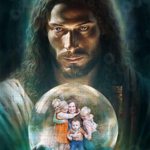 Jesus Holding Globe Digital Backdrop for Composite Photography - Etsy